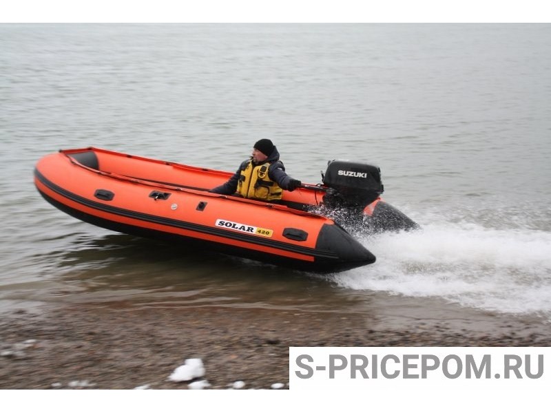 Надувная лодка ПВХ Solar-420 tunnel JET: купить по низкой цене