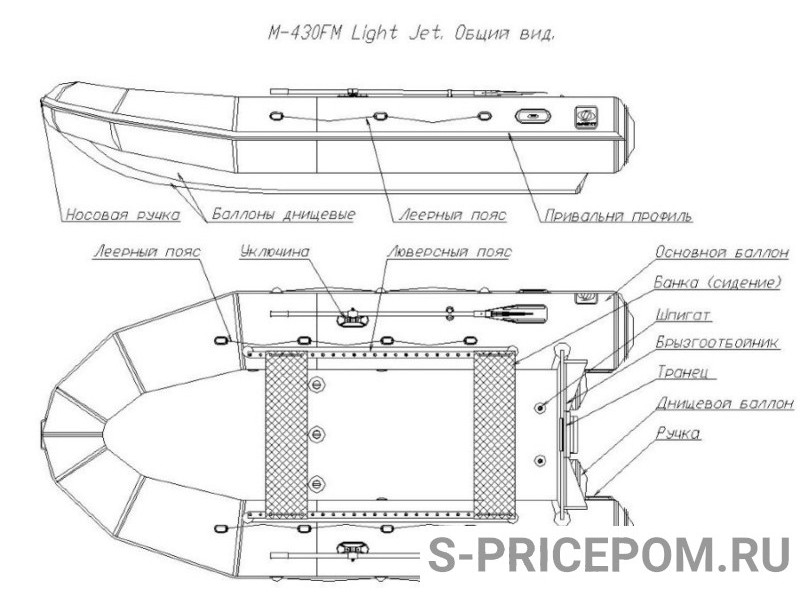 Купить лодку ПВХ Фрегат 430 FM Light Jet в интернет-магазине по лучшей ...